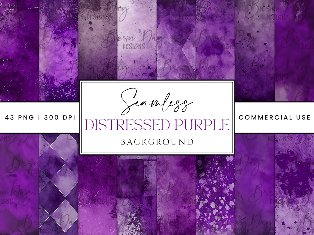 Distressed Purple Backgrounds: 43 Seamless PNG Designs (digital ...