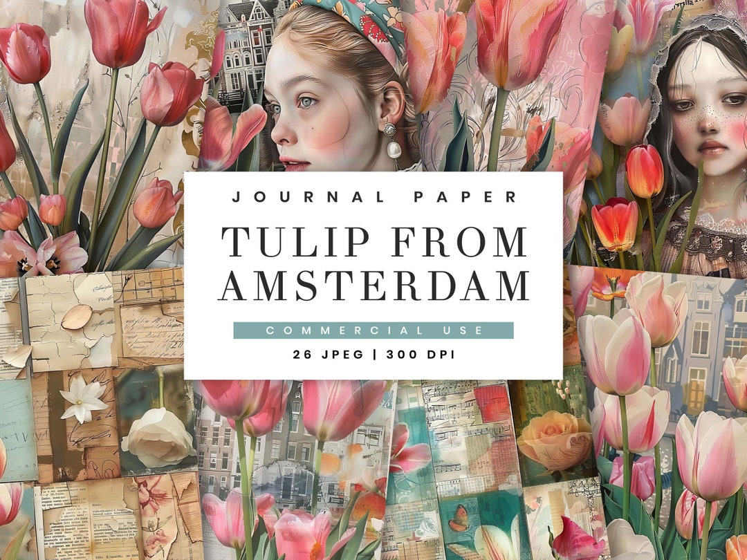 Tulips From Amsterdam: Junk Journal Paper Pack (digital Download) - Etsy
