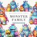 Watercolor Monster Family Clipart Bundle (digital Download) - Etsy