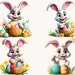 20 Watercolor Easter Bunny Clipart Bundle Sublimation Designs Digital ...