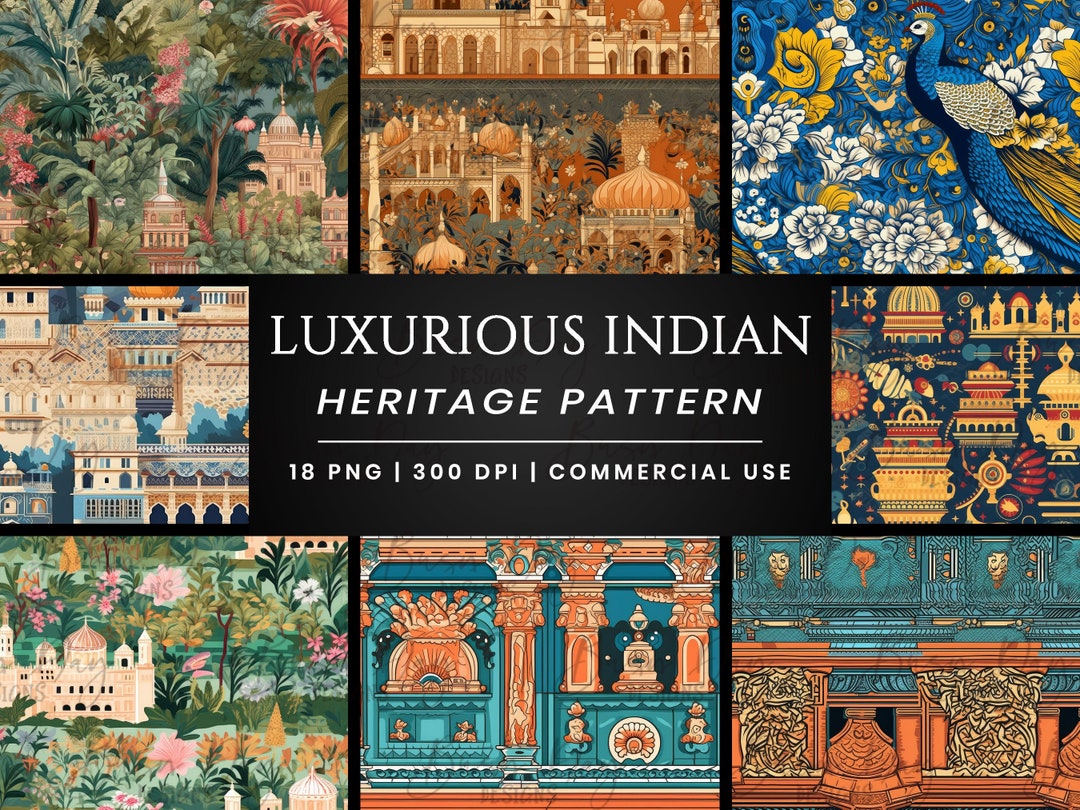 Luxurious Indian Heritage Digital Paper Bundle (digital Download) - Etsy