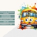 Watercolor Funny Faces School Bus Clipart Bundle (digital Download) - Etsy