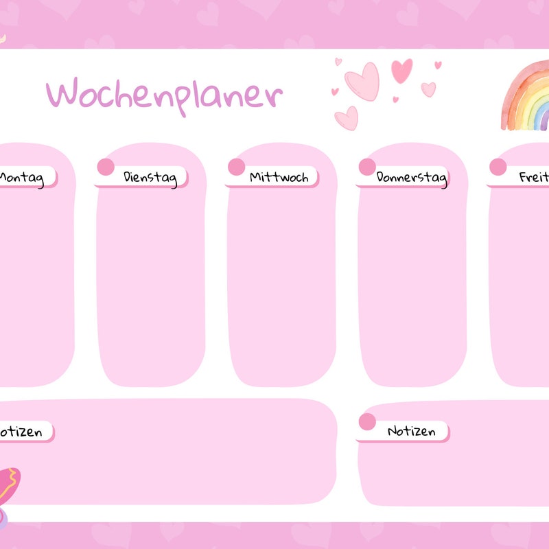 Wochenplaner kinder - Etsy.de