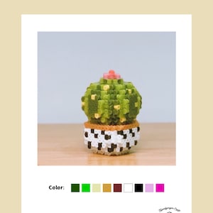 Mini Cactus Plants 3D Perler Bead Pattern Set of 6 Digital Download ...