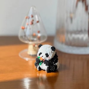 Set of 3 Panda 3D Perler Bead Pattern Digital Instant Download English ...