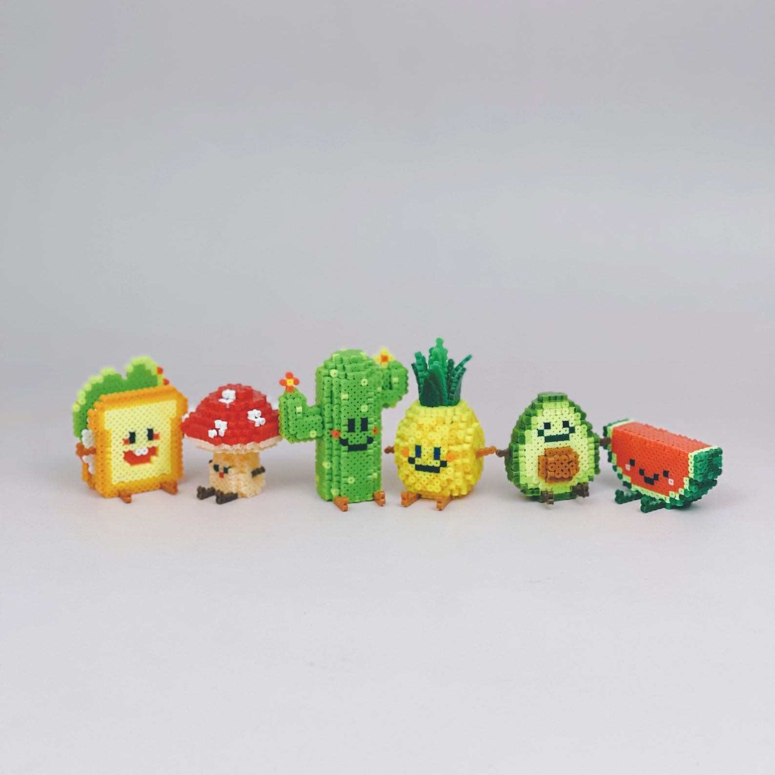 Litte Cute Food 3D Perler Bead Pattern Total 6 Patterns Digital Instant ...