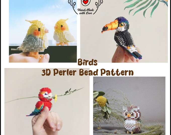 DIY Dragon 3D Perler Bead Pattern Tutorial - Etsy