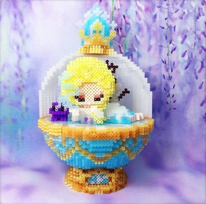 Princess Crystal Ball 3D Perler Bead Digital Pattern English PDF - Etsy