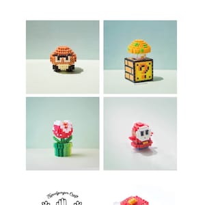 Super Mario Bros 3D Perler Bead Pattern English Guidances Digital - Etsy