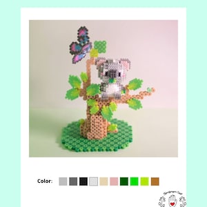Cute Koala 3D Perler Bead Pattern Digital Instant Download - Etsy