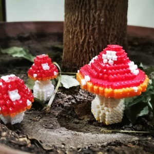 Set of 10 Mushrooms 3D Perler Bead Patterns Digital Instant Download ...