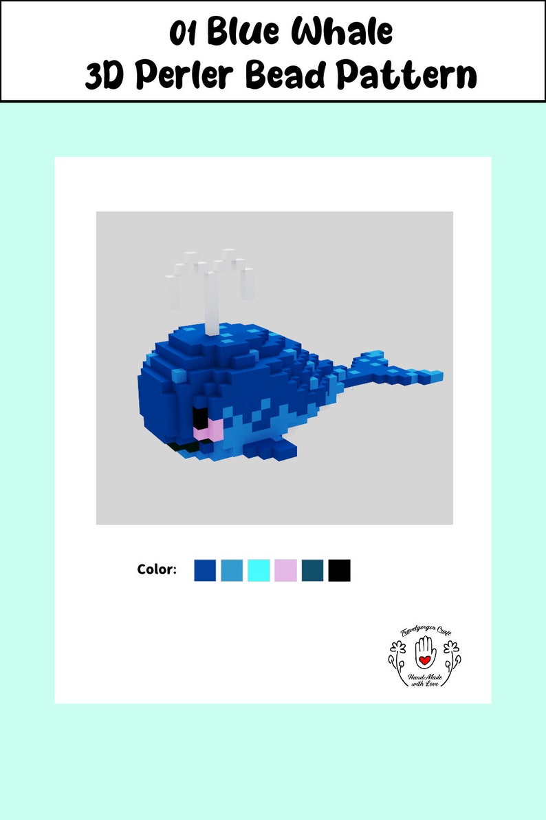 Sea Animals 3D Perler Bead Patterns Digital EASY - Etsy