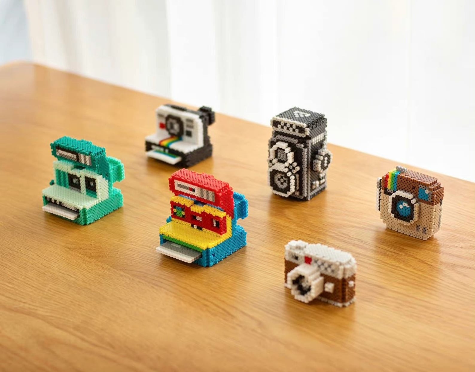 6 Vintage Cameras 3D Perler Bead Pattern Digital Instant - Etsy