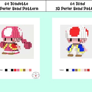 Super Mario Bros 3D Perler Bead Pattern English Guidances Digital - Etsy