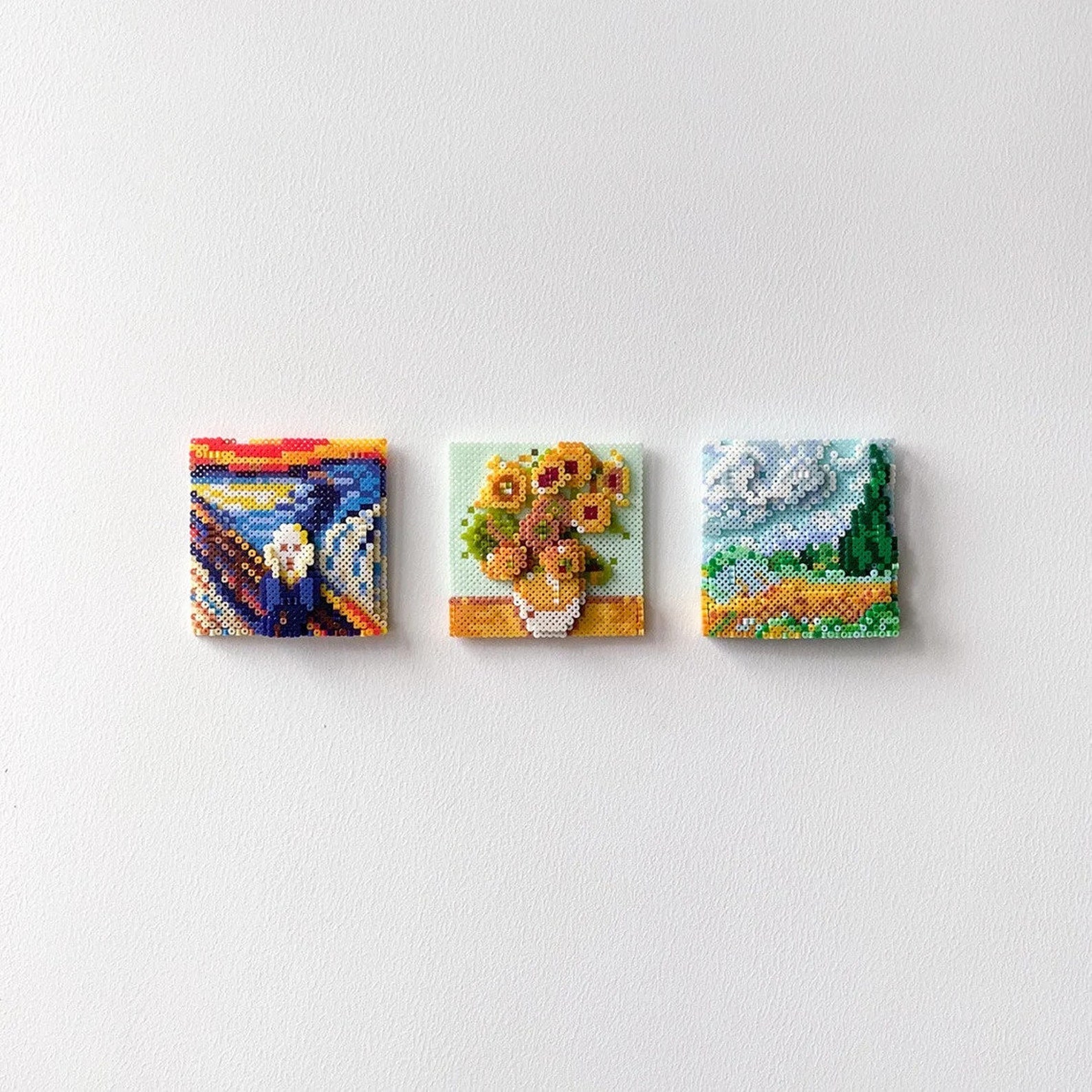3D Perler Bead Pattern Famous Paintings Series Total 9 Patterns Digital ...