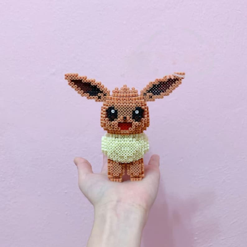 New Pokemon Eevee 3D Perler Bead Pattern Digital - Etsy