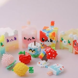 8 Cute Pixel Box Cat Set 3D Perler Bead Patterns Digital Instant ...
