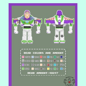 Huge Space Ranger Hero Perler Bead Pattern 3D Perler Bead Patterns ...
