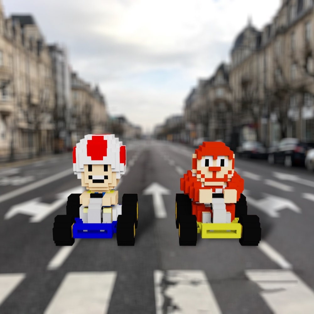 Super Mario Kart Kinopio Donkey Kong Jr. 3D Perler Bead - Etsy