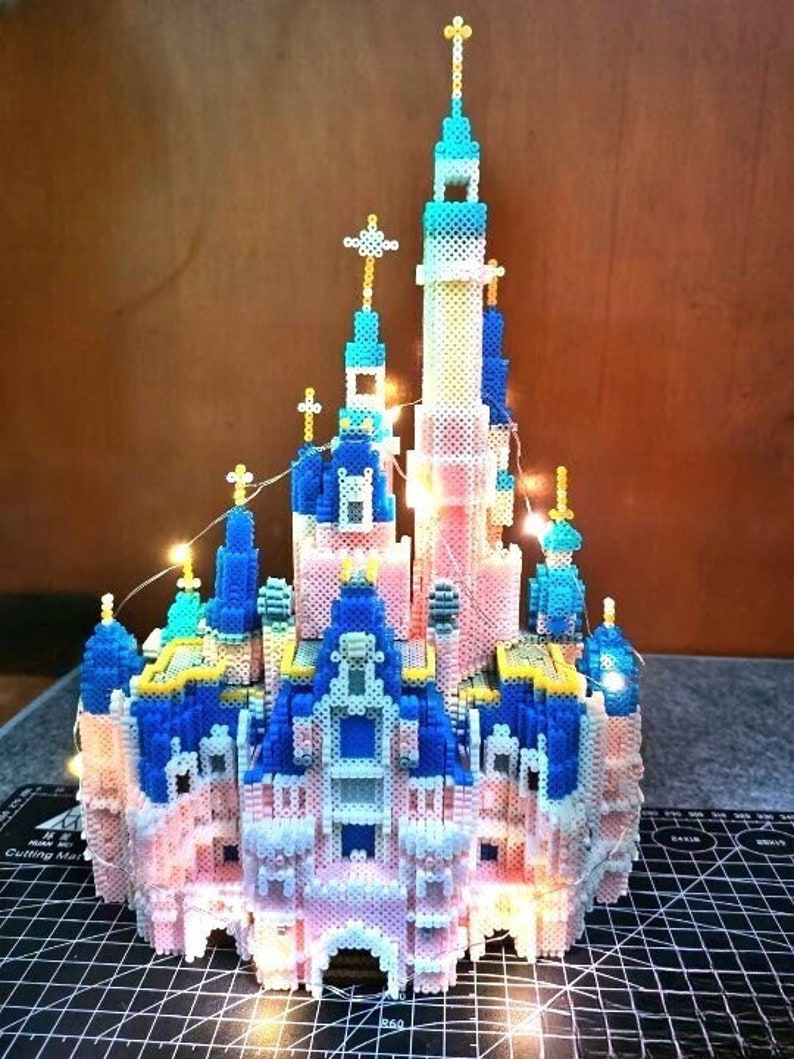 Dream Castle Building 3D Perler Bead Pattern Digital Instant - Etsy