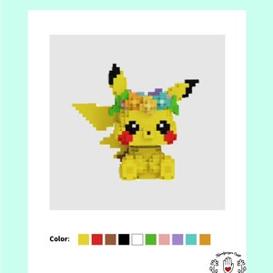 Pikachu 3D Perler Bead Pattern Digital Download - Etsy