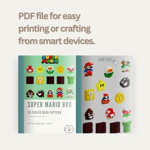 Super Mario Brothers 3D Perler Bead Patterns Set of 15 Digital Download ...