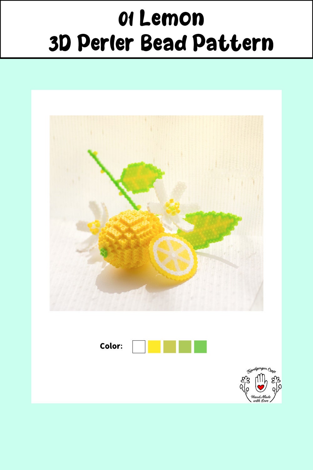 Litte Food 3D Perler Bead Pattern Total 3 Patterns Digital - Etsy