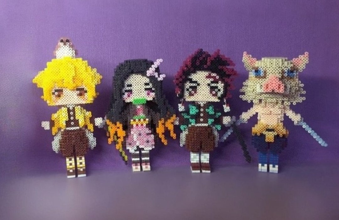 Demon Anime Characters 3D Perler Bead Patterns Digital Download - Etsy