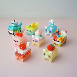 8 Cute Pixel Box Cat Set 3D Perler Bead Patterns Digital Instant ...