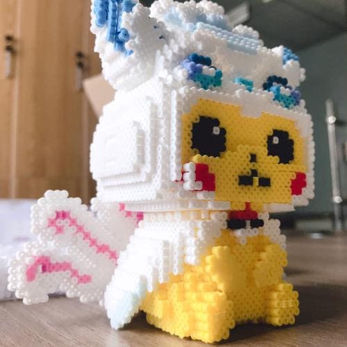 Pocket Monster Cosplay Pikachu 3D Perler Bead Pattern Digital Download ...