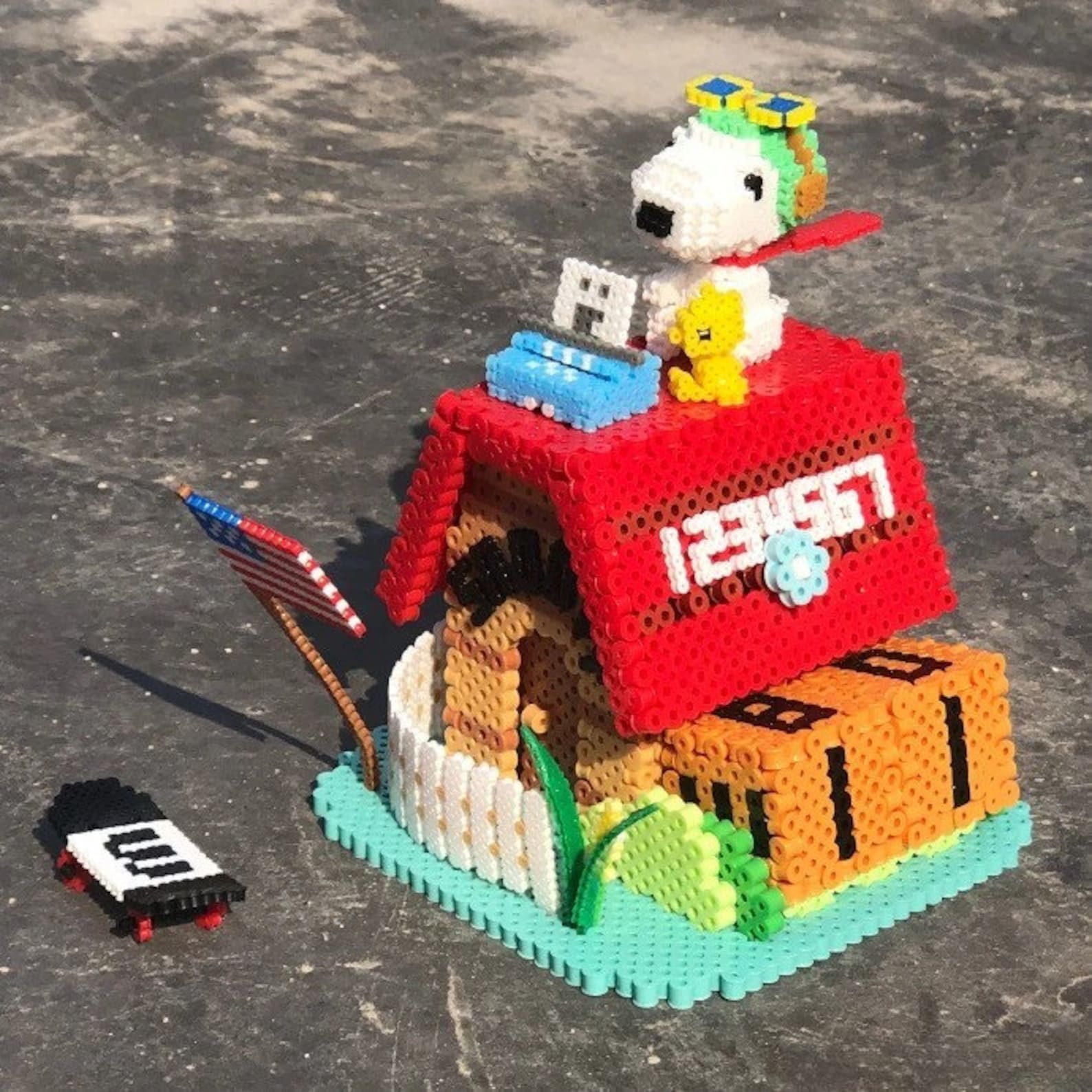 Snoopy and House Perler Bead 3D Perpetual Calendar Pattern (digital ...