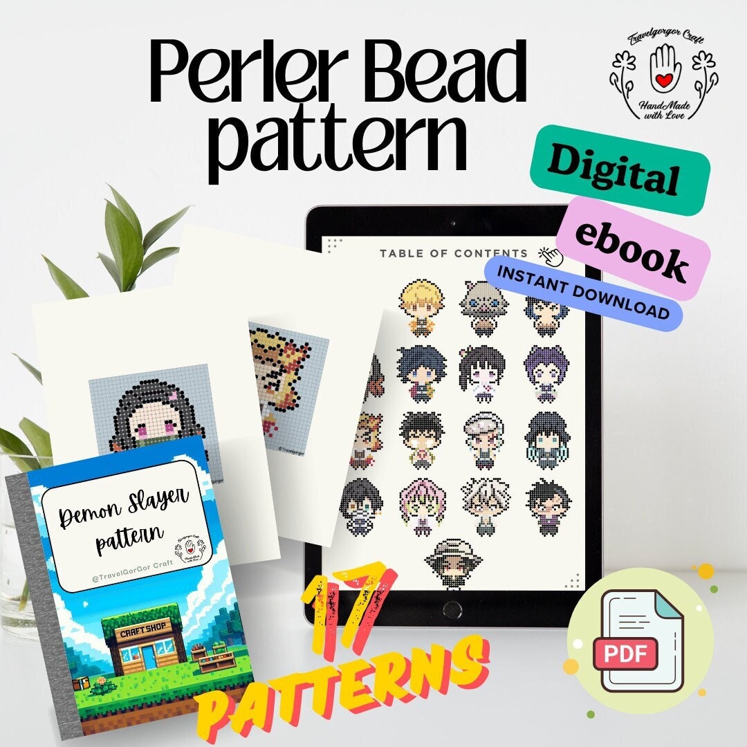 Demon Characters Perler Bead Patterns Kids Craft Template Ebook PDF ...