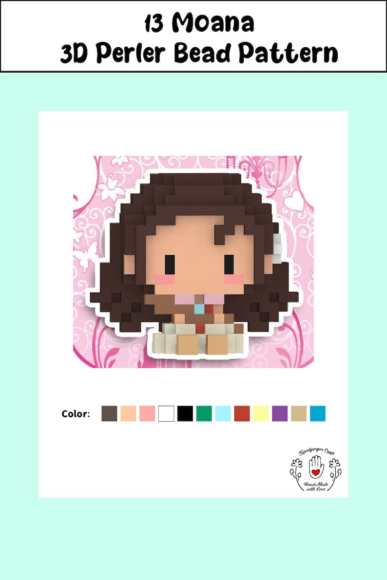Cute Mini Princess 3D Perler Bead Pattern Digital Download EASY - Etsy