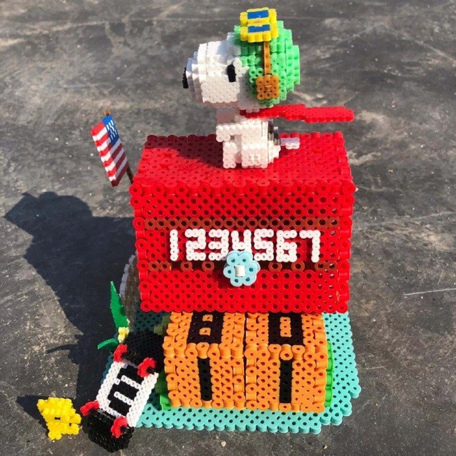 Snoopy and House Perler Bead 3D Perpetual Calendar Pattern (digital ...