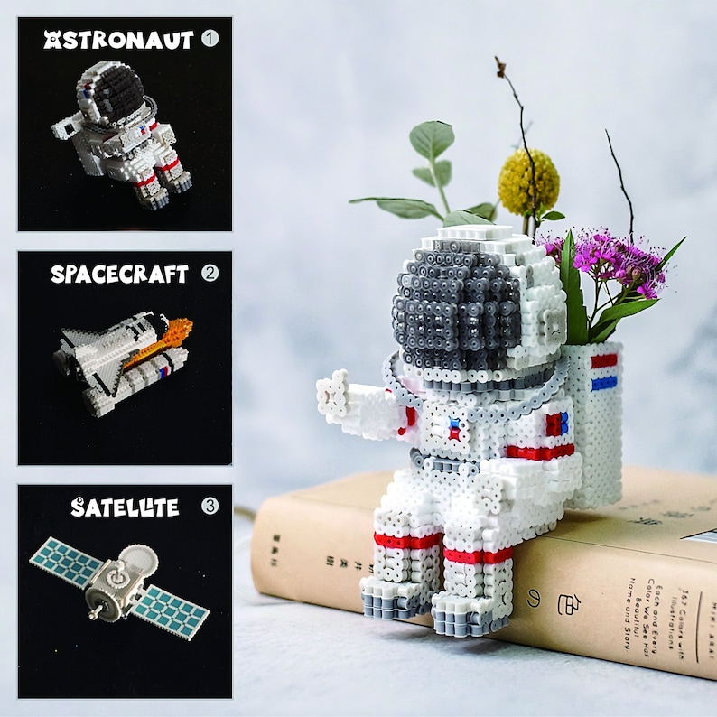Set of Space Series 3D Perler Beads Patterns Digital Instant - Etsy