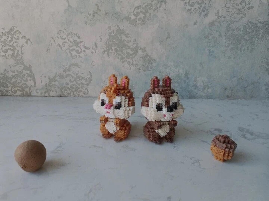Set of 2 Chip and Dale 3D Perler Bead Pattern Digital Instant Download ...