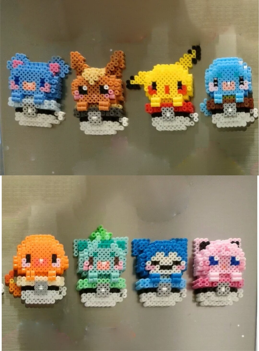 Set of 8 Pokemon 3D Perler Bead Pattern Digital Instand Download EASY ...