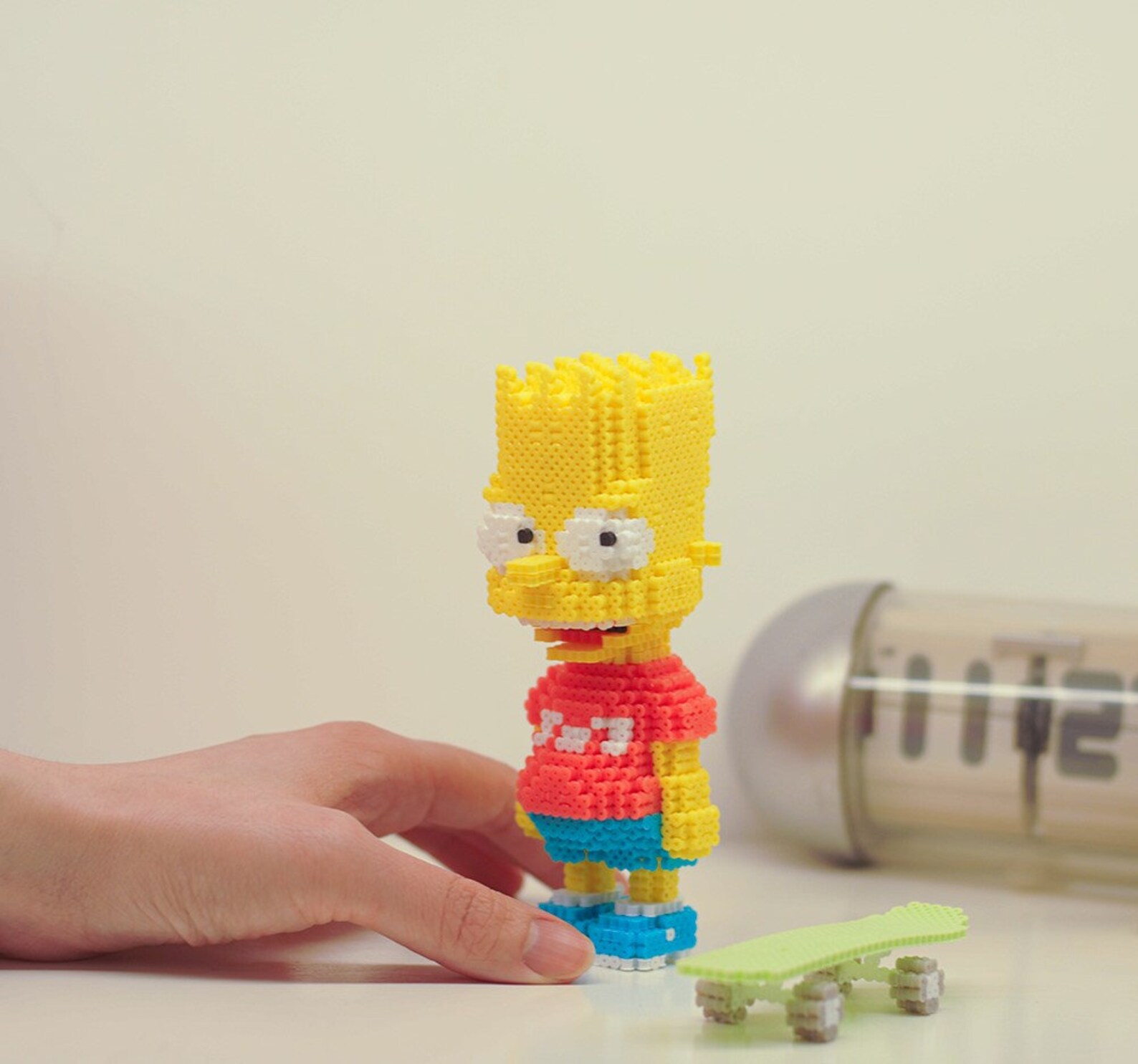Bart Simpson 3D Perler Bead Patterns Digital Instant Download English ...
