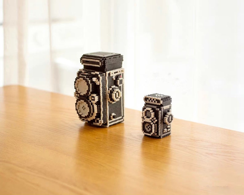 6 Vintage Cameras 3D Perler Bead Pattern Digital Instant - Etsy