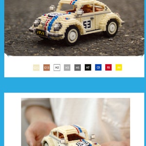 Herbie Beetle Car 3D Perler Bead Patterns Digital Instant Download ...