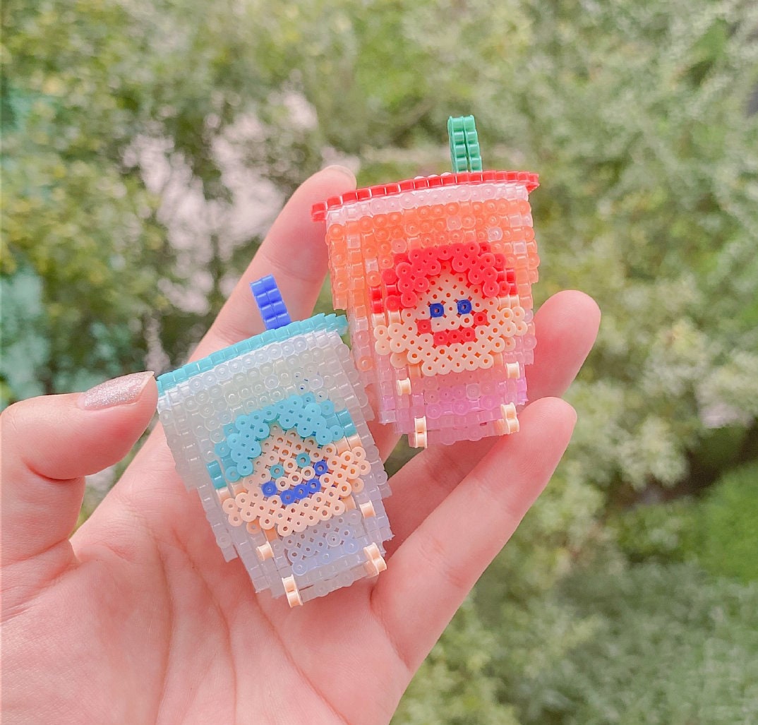 Summer Drinks Series Bubble Tea ALL 3D Perler Bead Patterns - Etsy