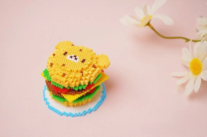 Cute Little Bear Food 3D Perler Bead Patterns Digital Download English ...