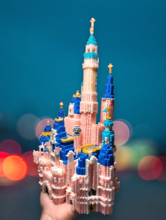 Dream Castle Building 3D Perler Bead Pattern Digital Instant - Etsy