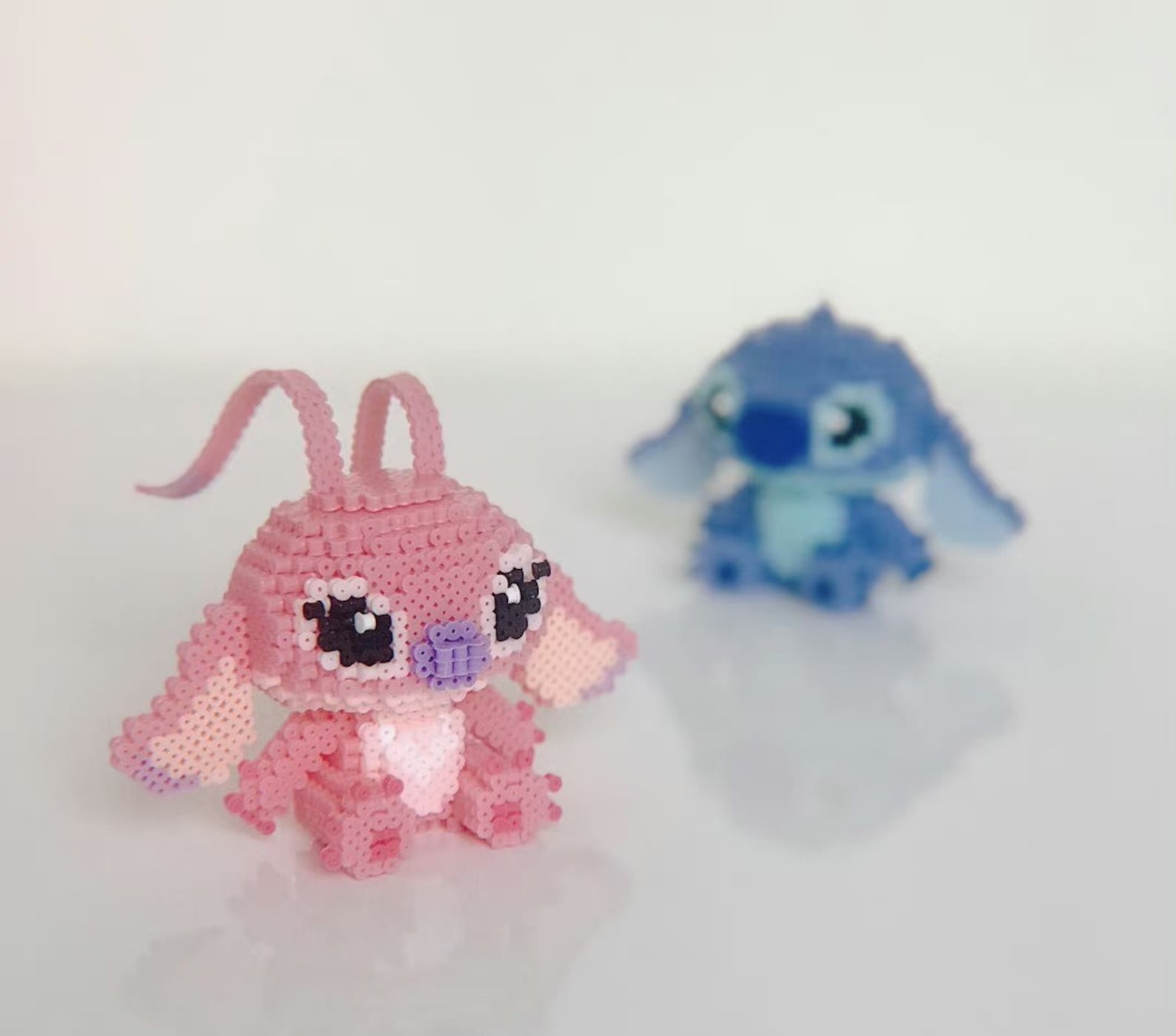 Set of 2 Stitch and Angel 3D Perler Bead Pattern Digital Instant ...