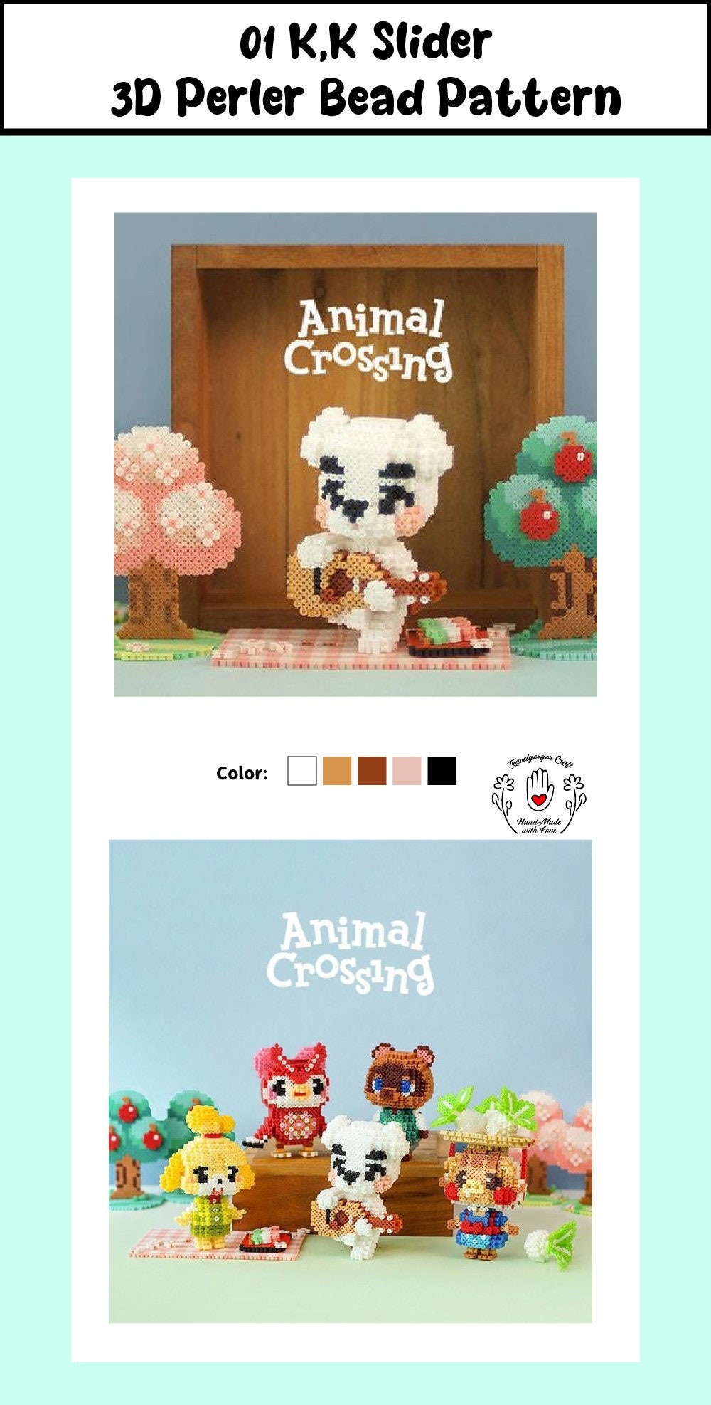 Animal Crossing 3D Perler Patterns Englisch Anleitungen - Etsy Österreich