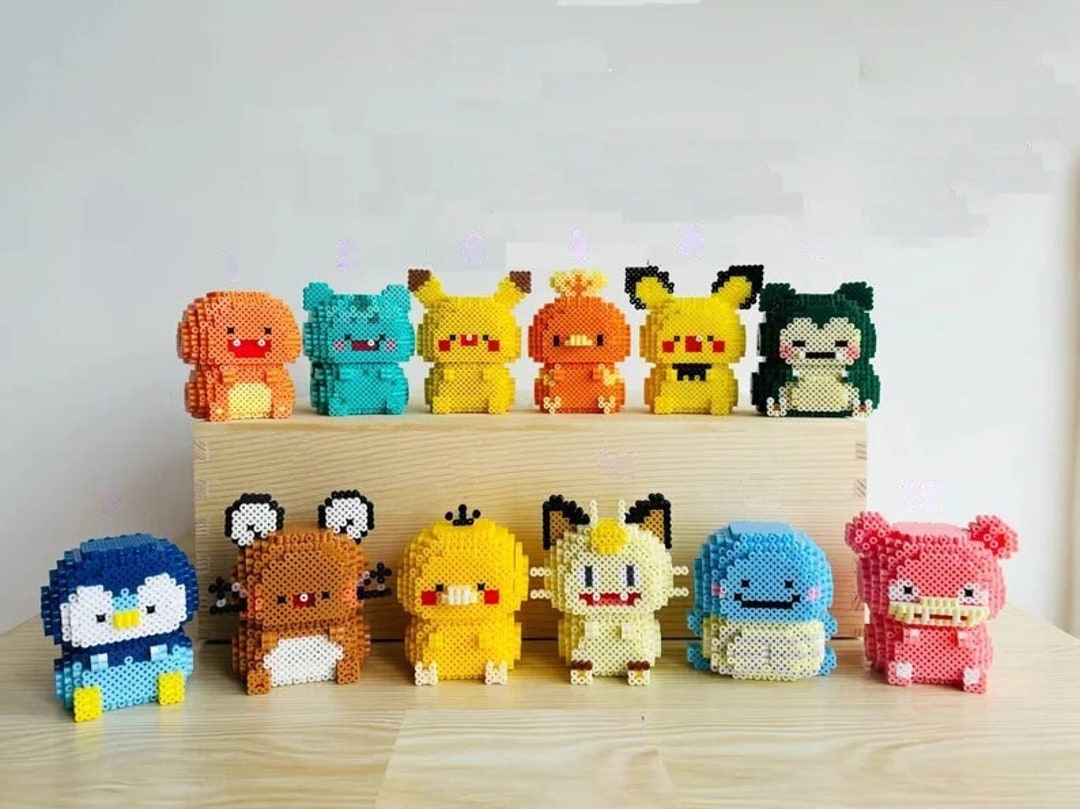 12 Little Cute Pocket Monster Characters 3D Perler Bead - Etsy