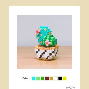 Mini Cactus Plants 3D Perler Bead Pattern Set of 6 Digital Download ...