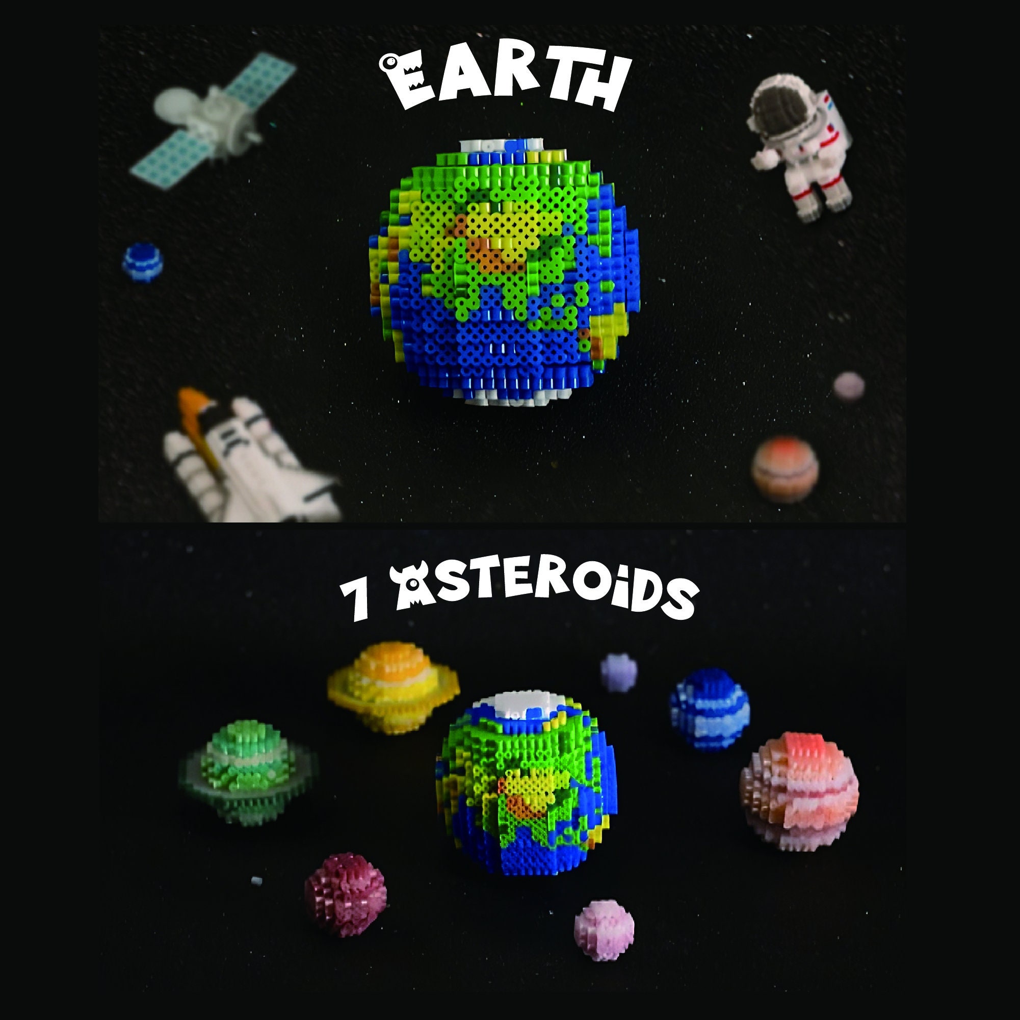 Set of Space Series 3D Perler Beads Patterns Digital Instant Download ...