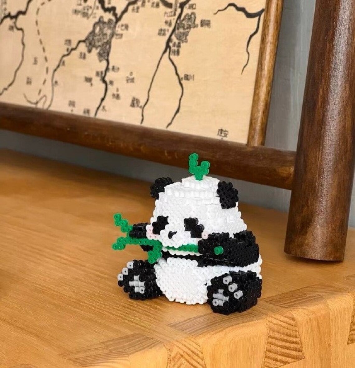 Set of 3 Panda 3D Perler Bead Pattern Digital Instant Download English ...