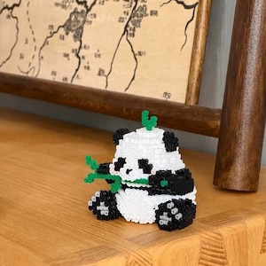 Set of 3 Panda 3D Perler Bead Pattern Digital Instant Download English ...